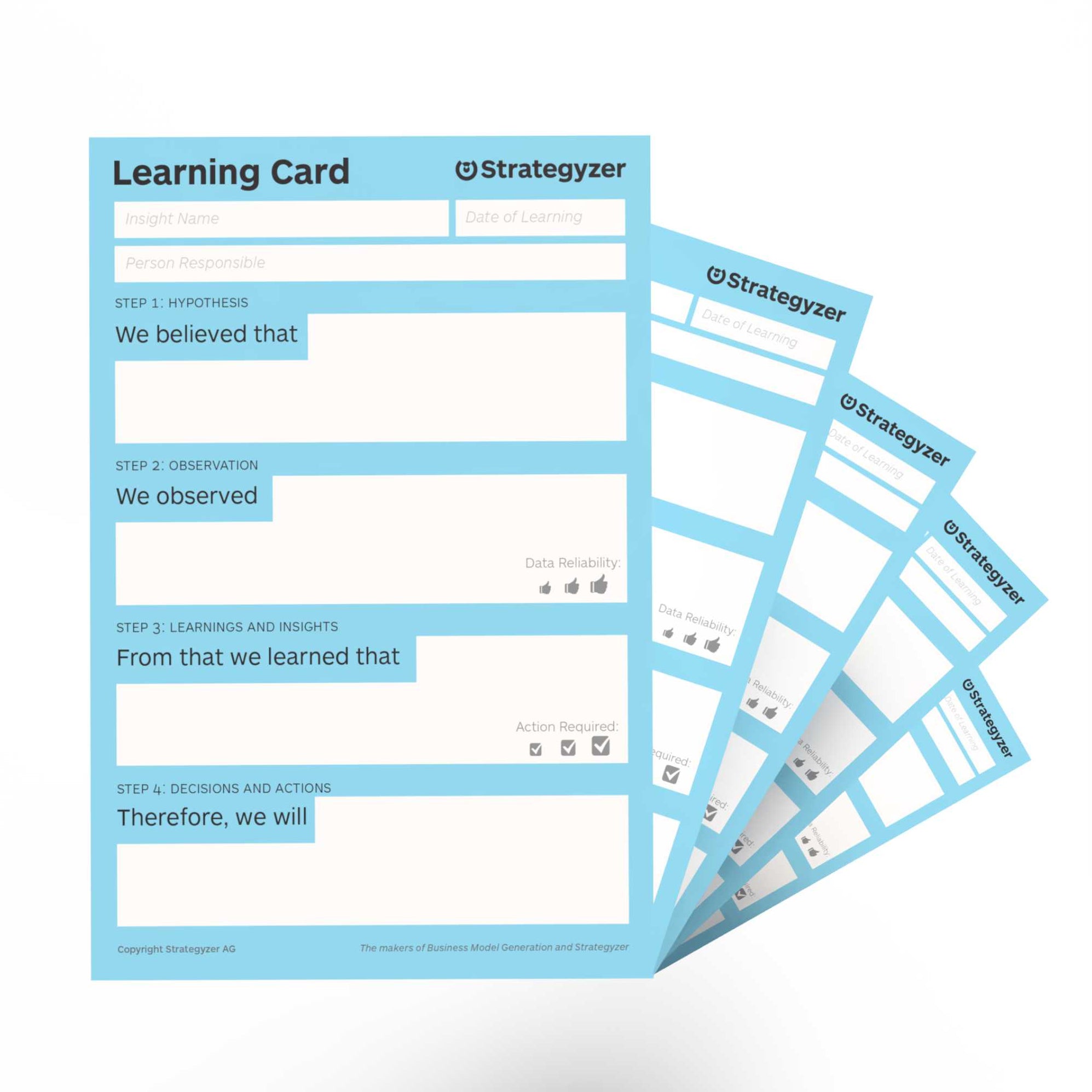 Business Model Learning Card for capturing and applying insights — Stattys