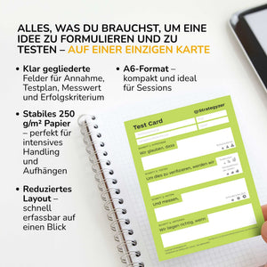 Business Model Test Card for fast, clear idea validation — Stattys