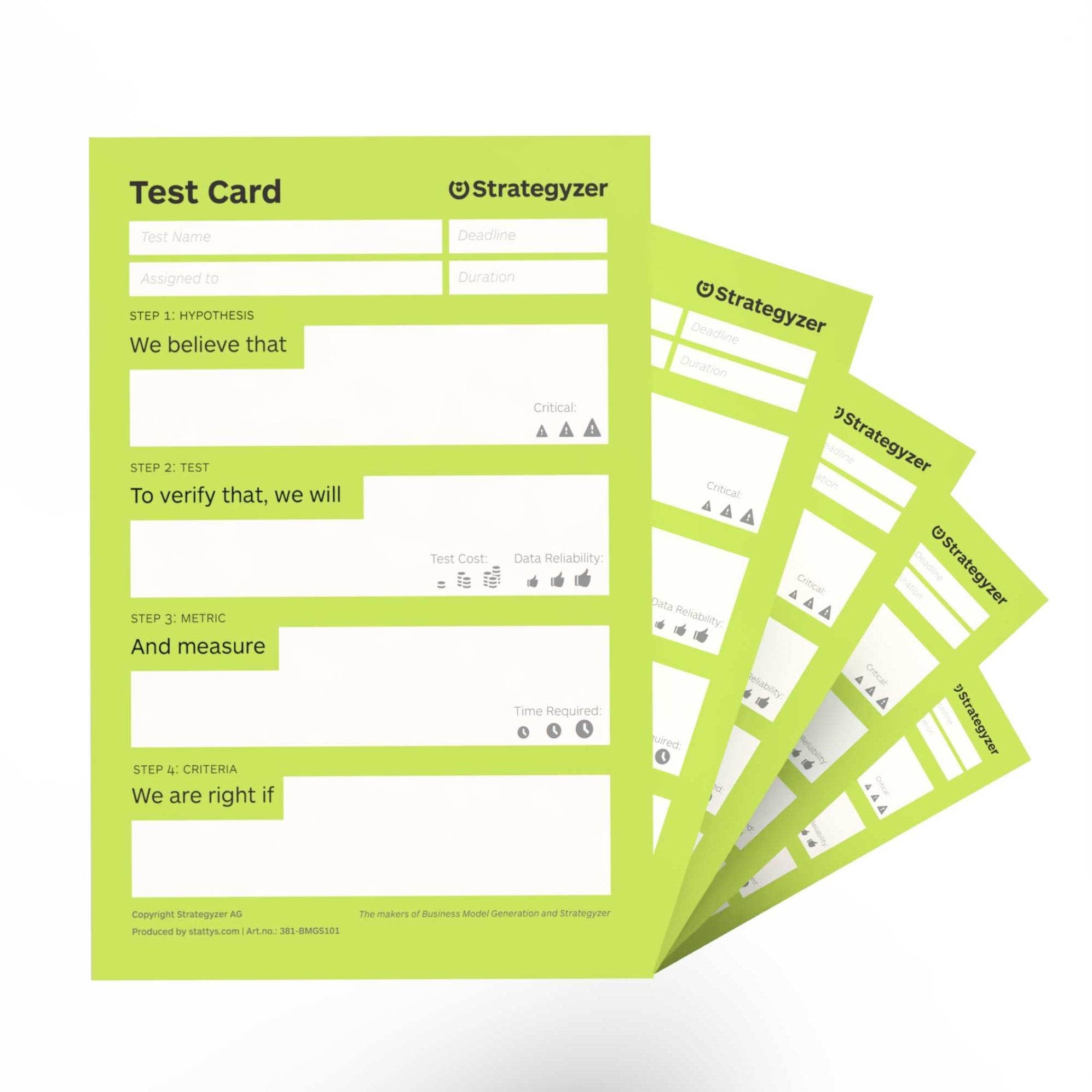 Business Model Test Card for fast, clear idea validation — Stattys